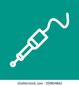 Connector Pin Lines Icon Vector Image Stock Vector (Royalty Free ...
