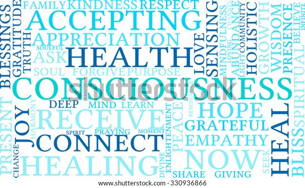 Consciousness Word Cloud On White Background Stock Vector (Royalty Free ...