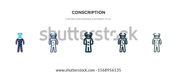 Conscription Icon Different Style Vector Illustration Stock Vector ...