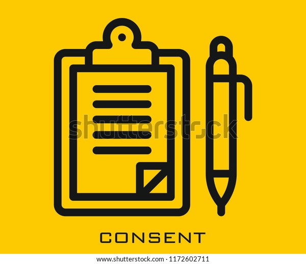 Consent Icon Signs Stock Vector (Royalty Free) 1172602711