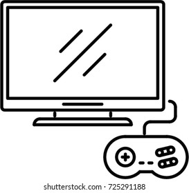 Console Game Outline Icon Stock Vector (Royalty Free) 725291188 ...