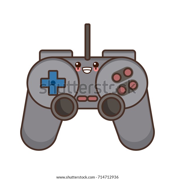 Console Gamepad Console Cute Kawaii Cartoon Stock Vector (Royalty Free ...