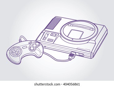 Console Line Art Style Print Web Stock Vector (Royalty Free) 404056861 ...