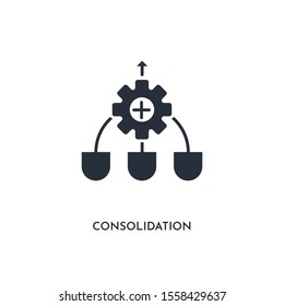 Consolidation Icon Simple Element Illustration Isolated Stock Vector ...
