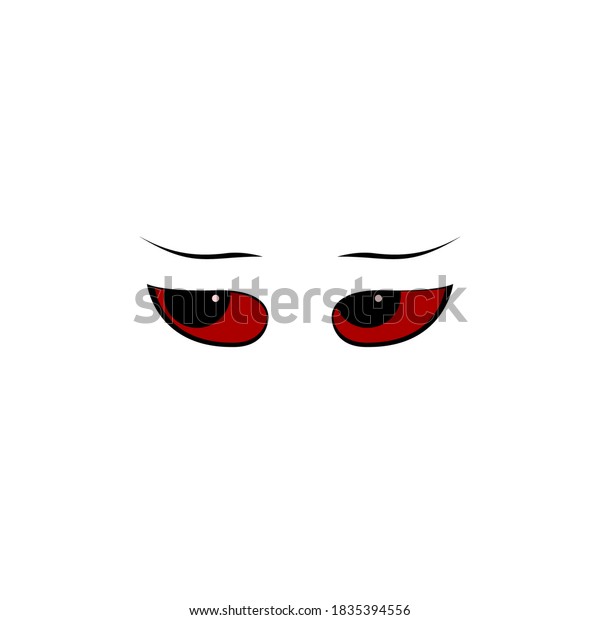 Conspiring Expression Red Eyes Demon Devil Stock Vector (Royalty Free ...