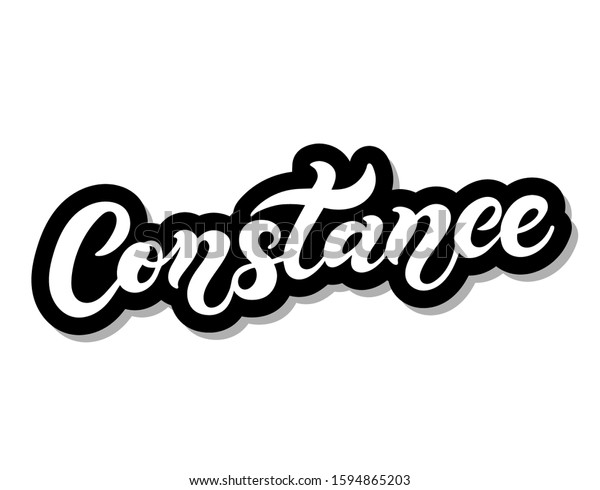 Constance Womans Name Hand Drawn Lettering Stock Vector (Royalty Free ...