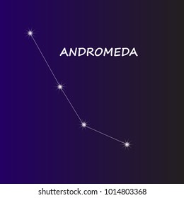 Constellation Andromeda On Blue Background Stock Vector (Royalty Free ...