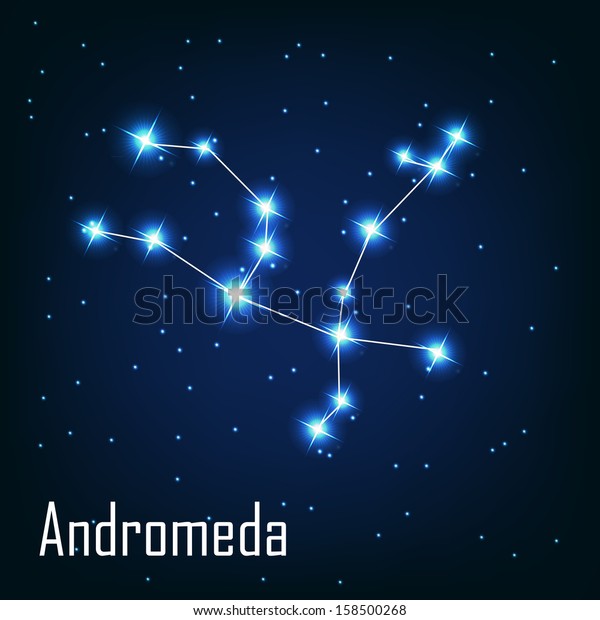 The constellation " Andromeda" star in the night sky. Vector illustration
