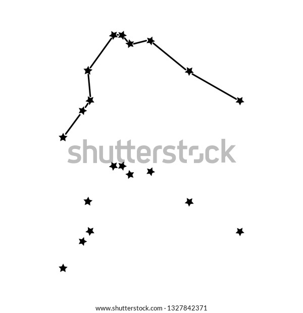 Constellation Aquarius Stars Space Vector Illustration Stock Vector ...