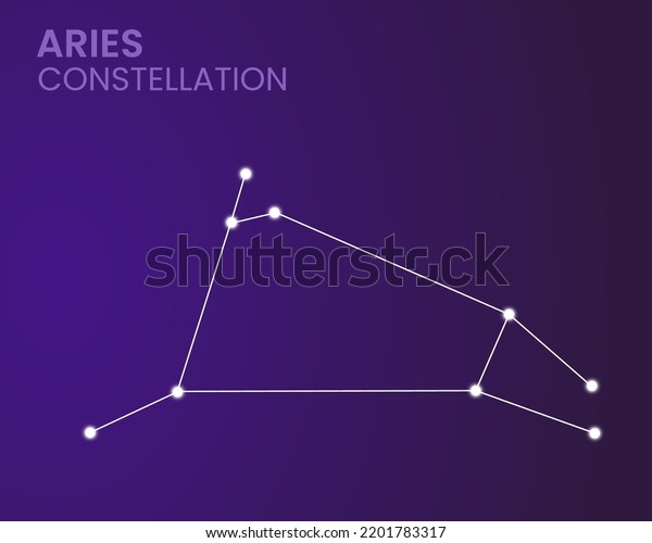 Constellation Aries Night Sky Astronomy Concept Stock Vector (Royalty ...