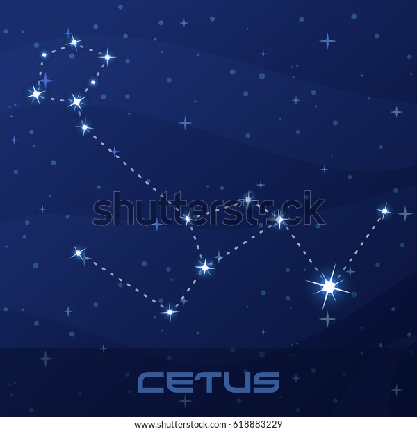 Constellation Cetus Whale Sea Monster Stock Vector (Royalty Free ...