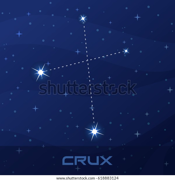 Constellation Crux Cross Stock Vector (Royalty Free) 618883124 ...