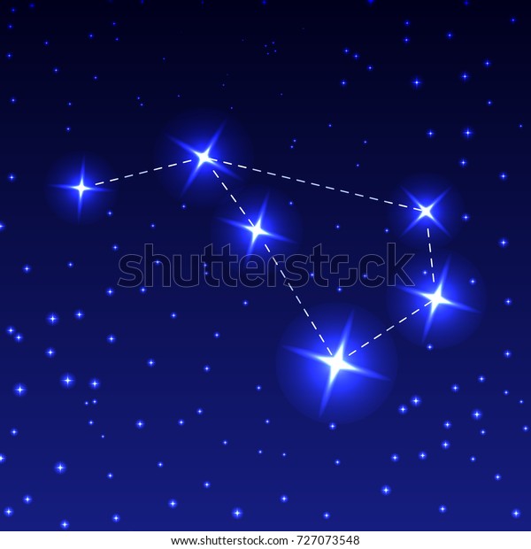 Constellation Flying Fish Night Starry Sky Stock Vector (Royalty Free ...