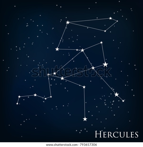 Constellation Hercules Starry Sky Stock Vector (Royalty Free) 793657306 ...