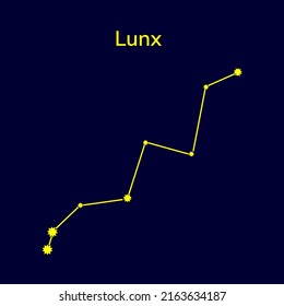Constellation Lunx On Blue Background Stock Vector (Royalty Free ...