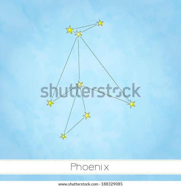 Constellation Phoenix Stock Vector (Royalty Free) 188329085 | Shutterstock