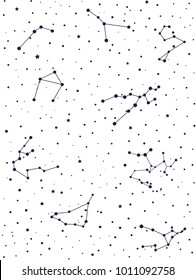 Constellation Seamless Pattern Design Stock Vector (Royalty Free ...