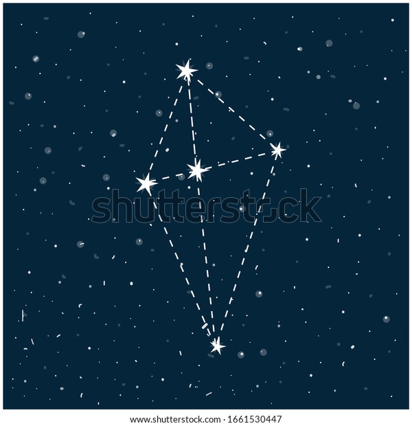 Constellation of The Southern Cross. Vector stock illustration in ...