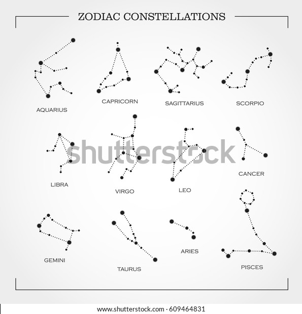 Constellation Star Set Vector Stock Vector (Royalty Free) 609464831