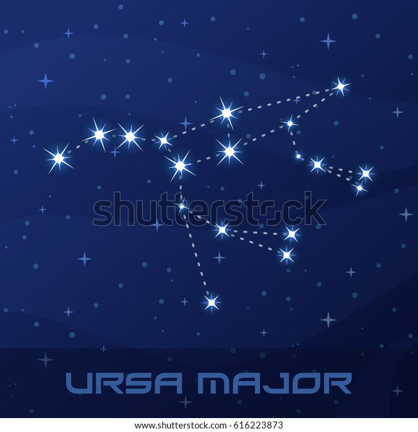 Constellation Ursa Major Great Bear Stock Vector (Royalty Free) 616223873
