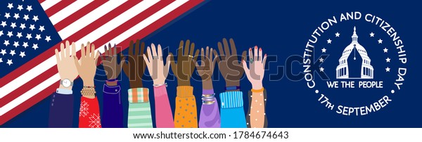 Constitution Citizenship Day Usa On 17th Stock Vector (Royalty Free ...