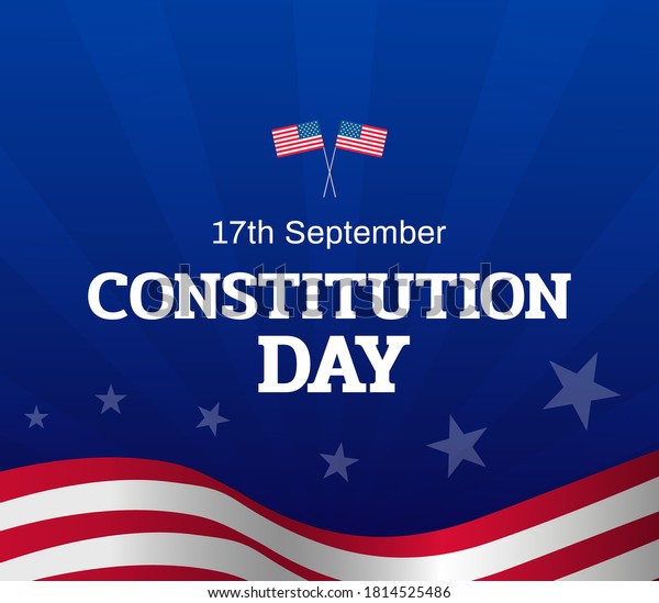 Constitution Day Banner Design National Flag Stock Vector (Royalty Free ...