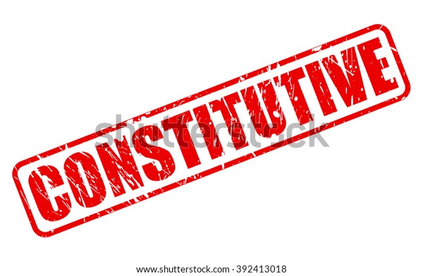 Constitutive Red Stamp Text On White Stock Vector (Royalty Free ...