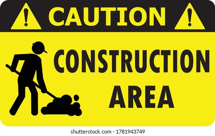 Construction Area Sign Traffic Road Signs Stock Vector (Royalty Free ...