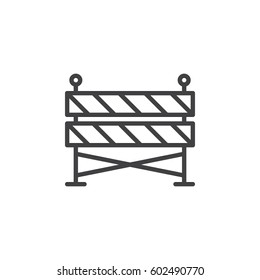 Construction Barrier Line Icon Outline Vector Stock Vector (Royalty ...
