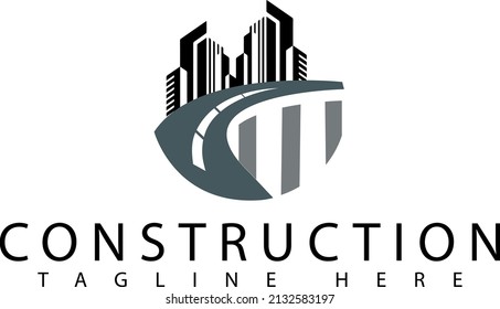 Construction Black White Logo Stock Vector (Royalty Free) 2132583197 ...