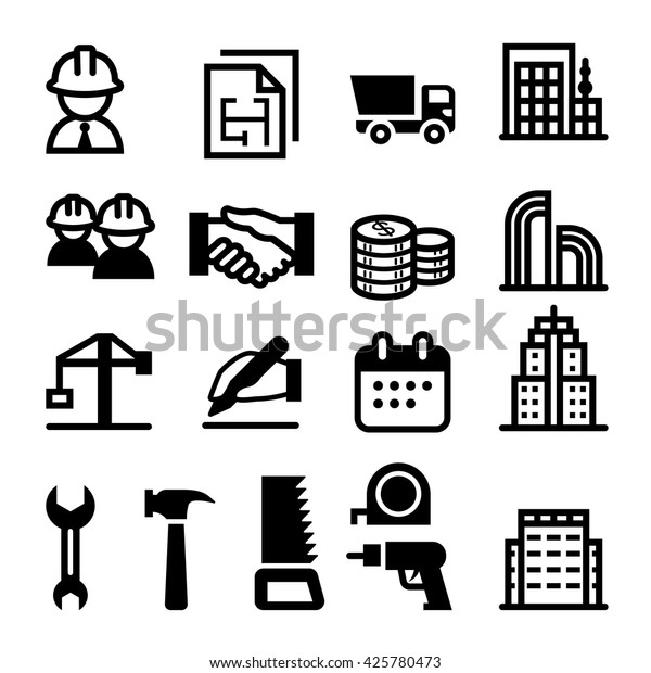 Construction Business Icon Stock Vector (Royalty Free) 425780473