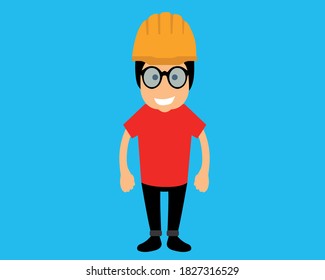 Construction Civil Engineering Industry Character Stock Vector (Royalty ...