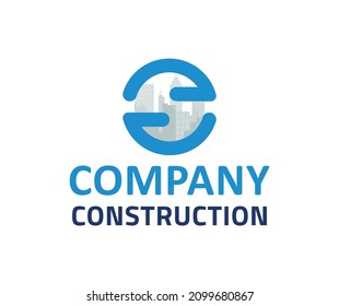 Construction Company Vector Logo Design Stock Vector (Royalty Free ...