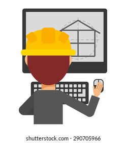 Construction Concept Design Vector Illustration Eps10 Stock Vector ...