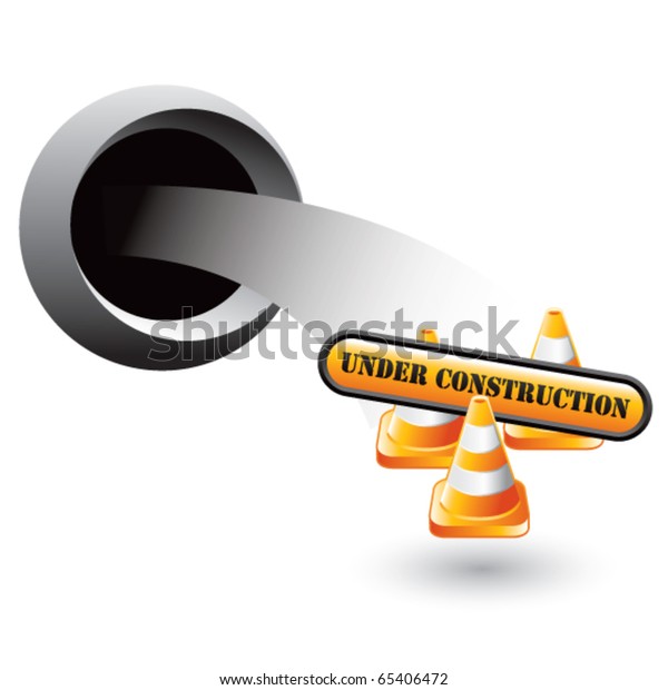 Construction Cones Coming Out Hole Stock Vector (Royalty Free) 65406472 ...