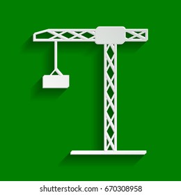 Construction Crane Sign Vector Paper Whitish Stock Vector (Royalty Free ...
