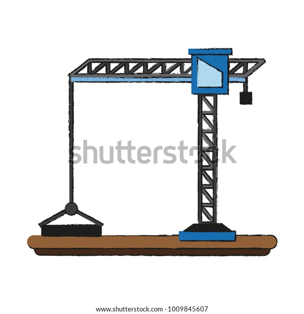 Construction Crane Symbol Stock Vector (Royalty Free) 1009845607 ...