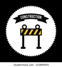 Construction Design Over Black Background Vector Stock Vector (Royalty ...