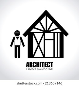 Construction Design Over White Background Vector Stock Vector (Royalty ...