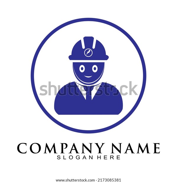 Construction Employee Symbol Vector Logo: เวกเตอร์สต็อก (ปลอดค่า ...