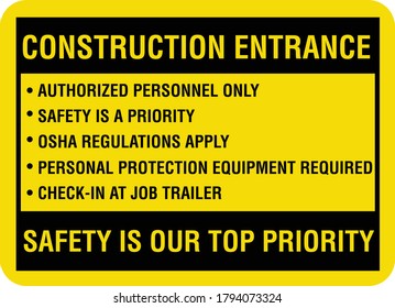 Entrance Only Sign Warning Vector Stock Vector (Royalty Free ...