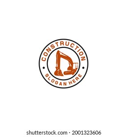 Construction Equipment Logo Template White Background Stock Vector ...