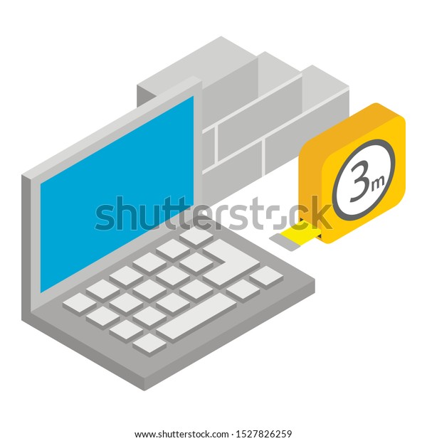 Construction Estimate Icon Isometric Illustration Construction Stock ...