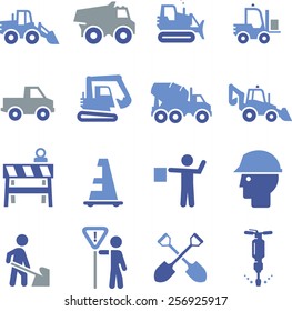 Construction Heavy Equipment Icons Stock Vector (Royalty Free) 256651654