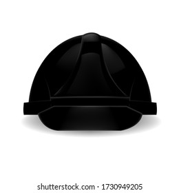 Construction Helmet Black Helmet Isolated Vector Stock Vector (Royalty ...