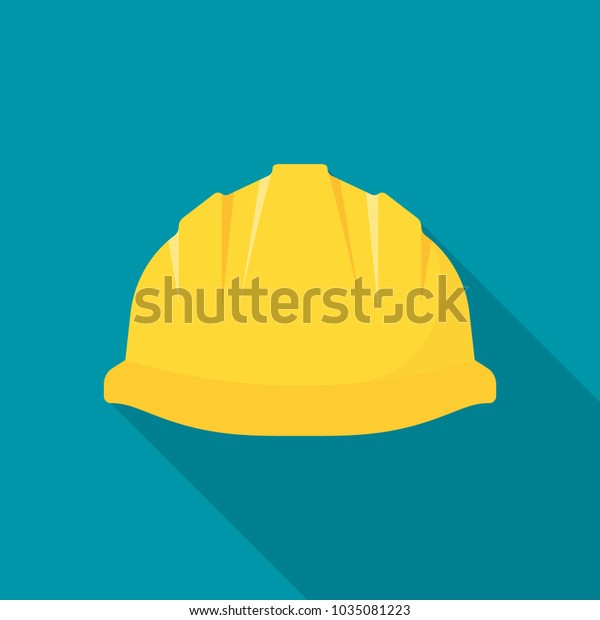 Construction Helmet Yellow Safety Hat Plastic Stock Vector (Royalty ...