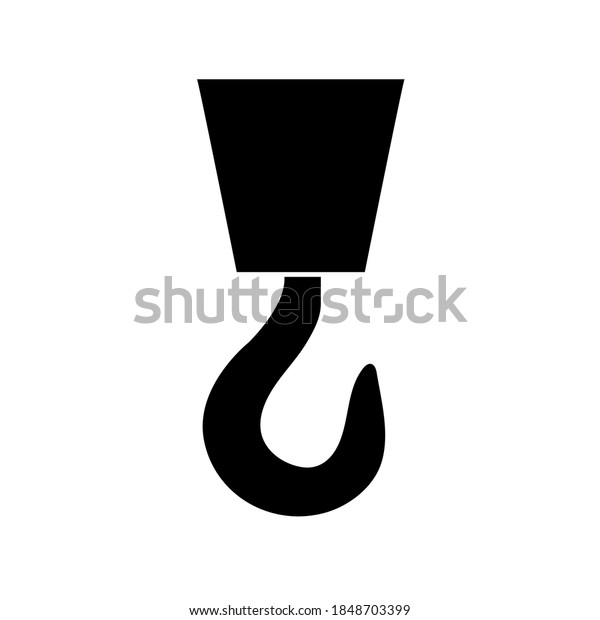 Construction Hook Icon Logo Isolated On Stock Vector (Royalty Free ...