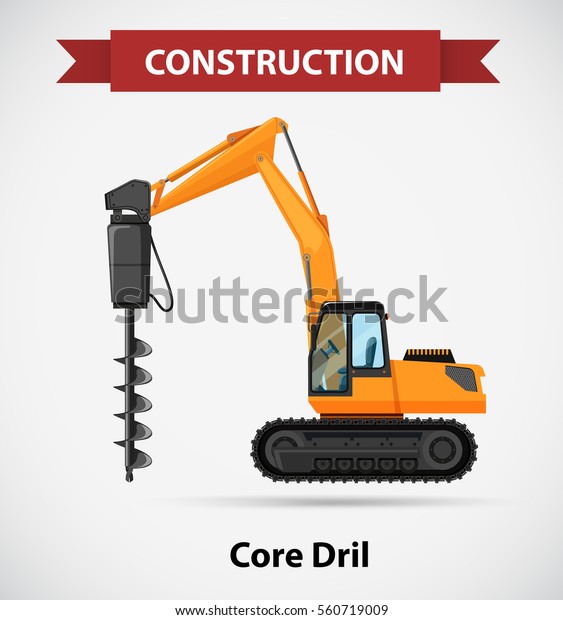 Construction Icon Core Drill Illustration Stock Vector (Royalty Free ...