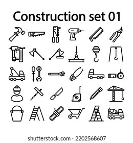 Construction Icon Set Vector Illustration Stock Vector (Royalty Free ...