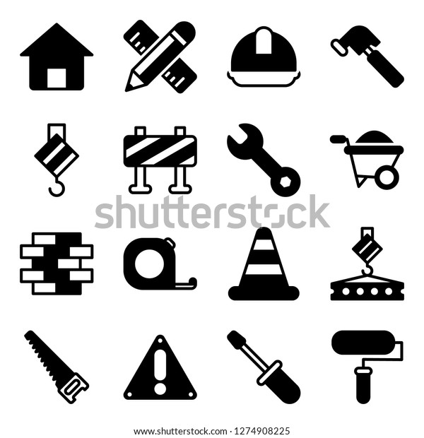 Construction Icons Pack Isolated Construction Symbols: เวกเตอร์สต็อก ...